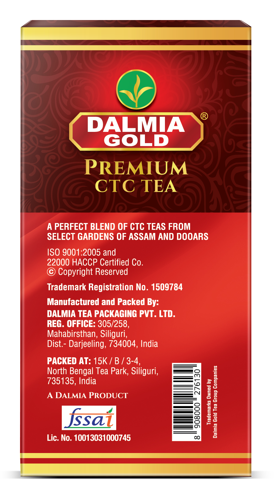 DALMIA GOLD Premium TEA - 250GMS (Mono Carton) | PREMIUM | (PACK OF 2)